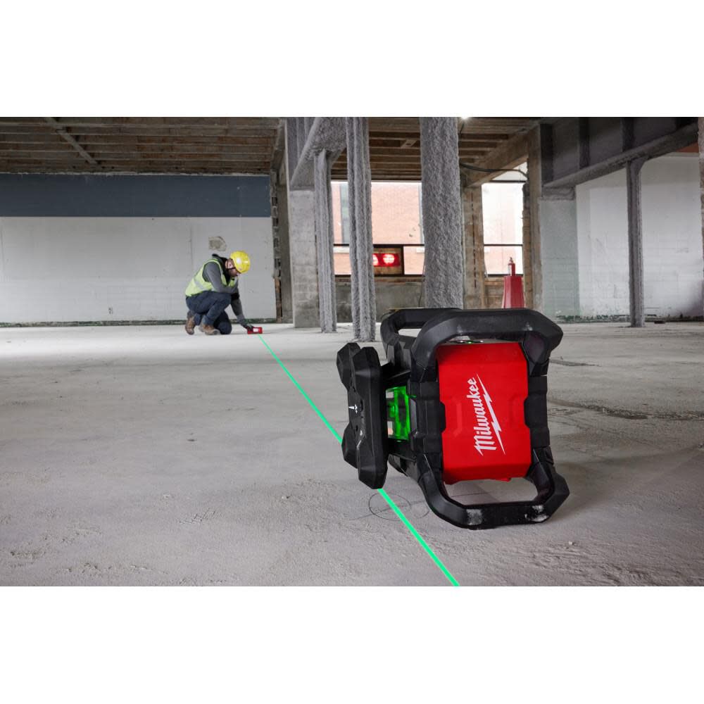 Milwaukee M18 Green Interior Rotary Laser Level Kit with Remote ...