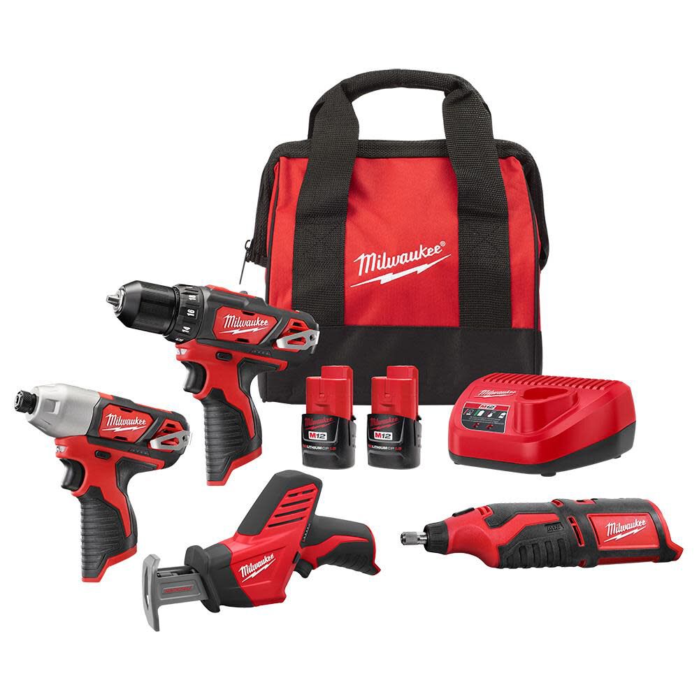 Milwaukee M12 4-Tool Combo Kit 2497-24H - Acme Tools