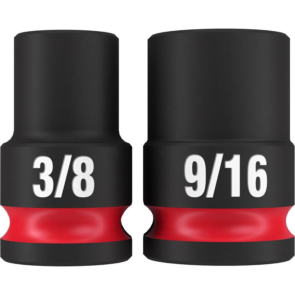 Milwaukee Impact Socket 3/8in Drive SAE Standard 6 Point 12pc 49-66-7005 - Acme Tools