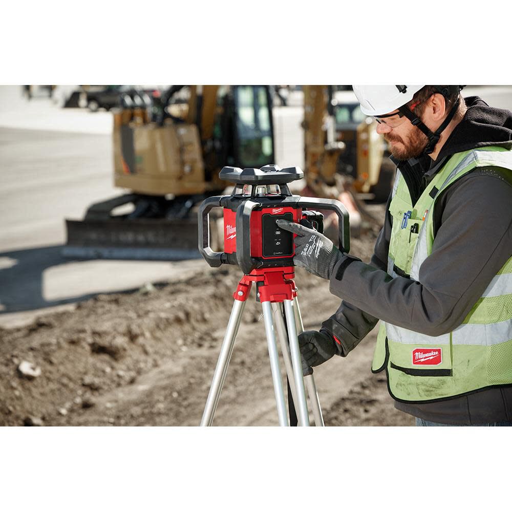 Milwaukee M18 Red Exterior Rotary Laser Level Kit with Receiver, Tripod ...