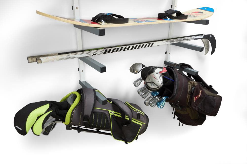 Bora Portamate Wall Mounted Storage Rack 4 Level Gray/White PBR-0420 ...