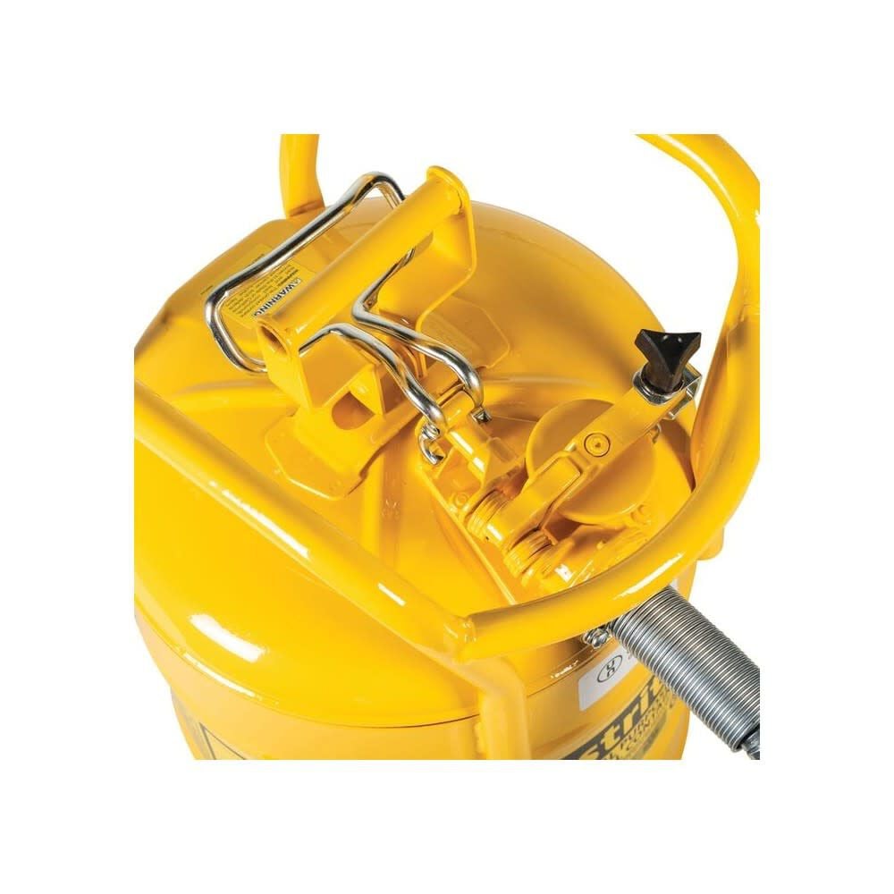 Justrite 5 Gal Steel Safety Yellow Diesel Fuel Can Type II 7350230 ...