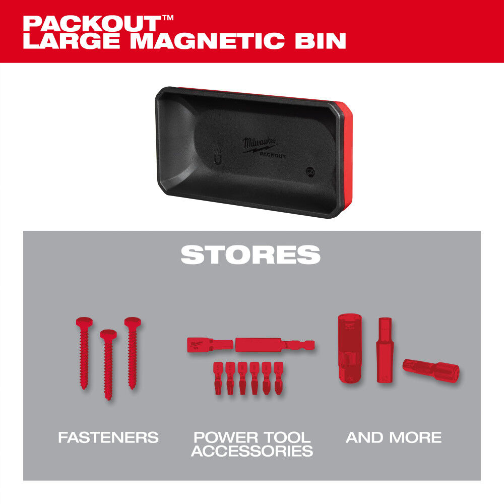Milwaukee PACKOUT Large Magnetic Bin 48-22-8071 from Milwaukee - Acme Tools