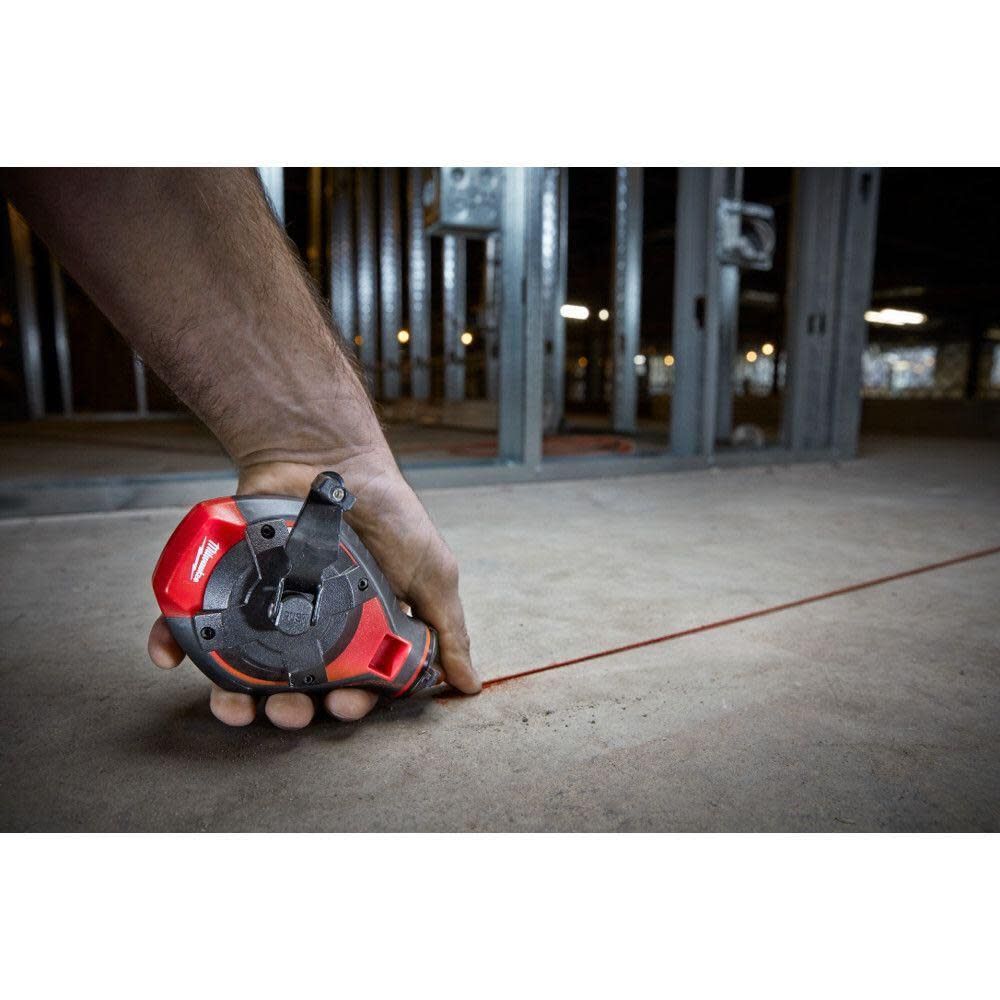 Milwaukee 100 Ft. Bold Line Chalk Reel - Red Chalk 48-22-3986 - Acme Tools