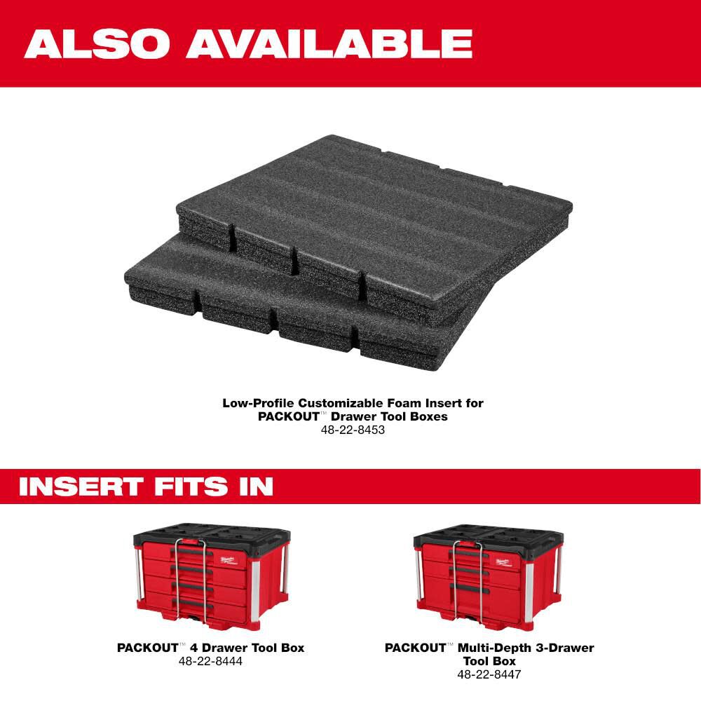 Milwaukee PACKOUT Multi-Depth 3-Drawer Tool Box 48-22-8447 from Milwaukee - Acme Tools