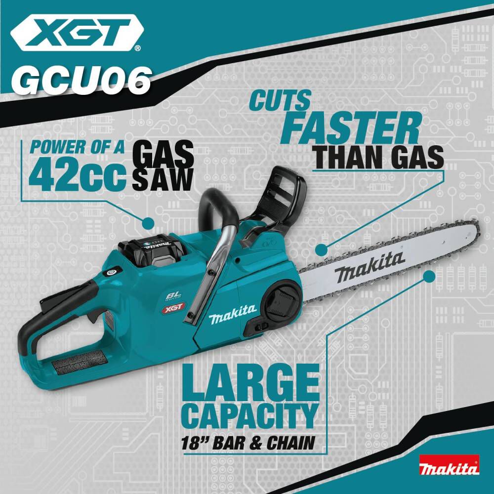 Makita 40V max XGT 18in Chainsaw 5Ah Kit GCU06T1 - Acme Tools