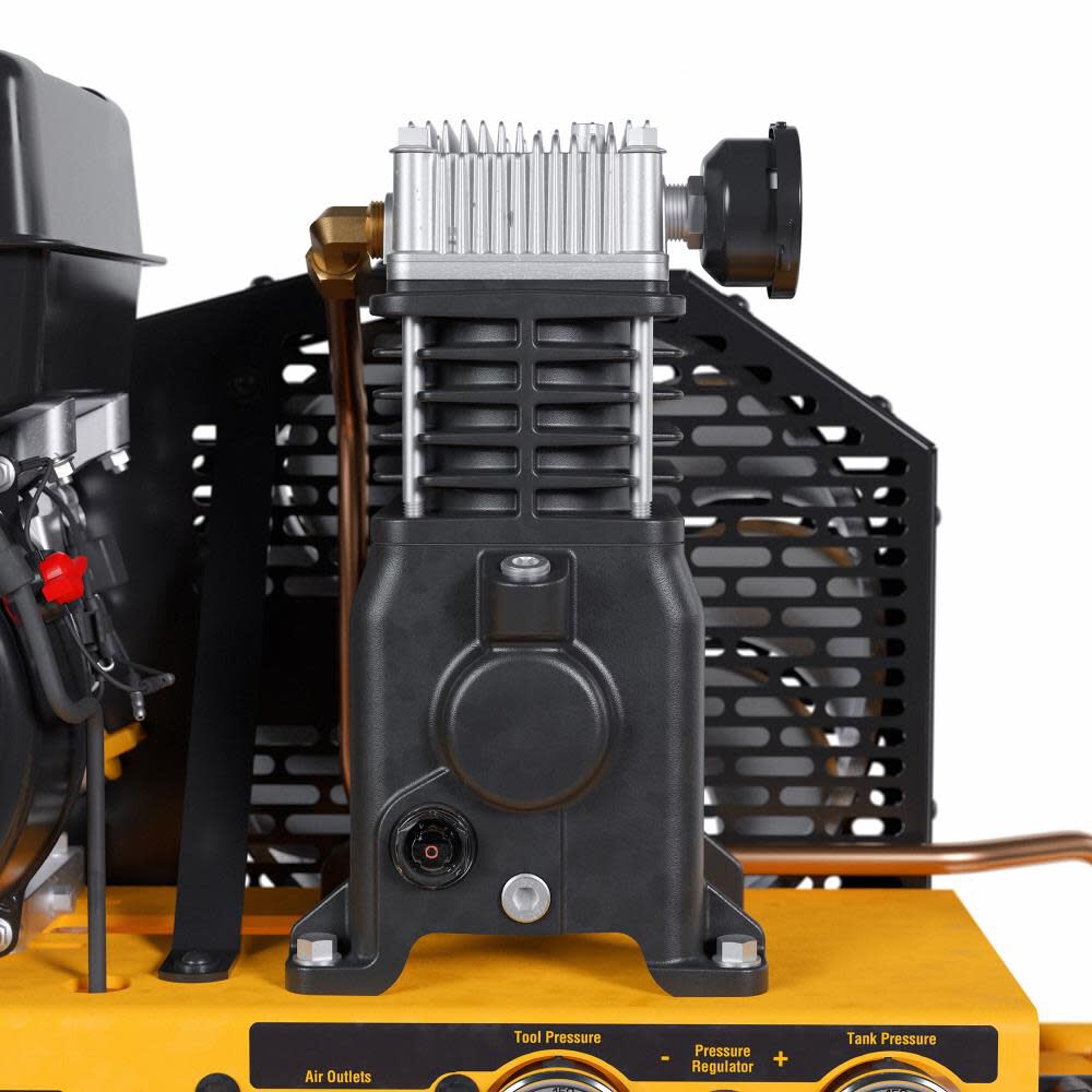 DEWALT 8 Gallon Air Compressor 175 PSI Kohler Gas Powered Wheelbarrow ...