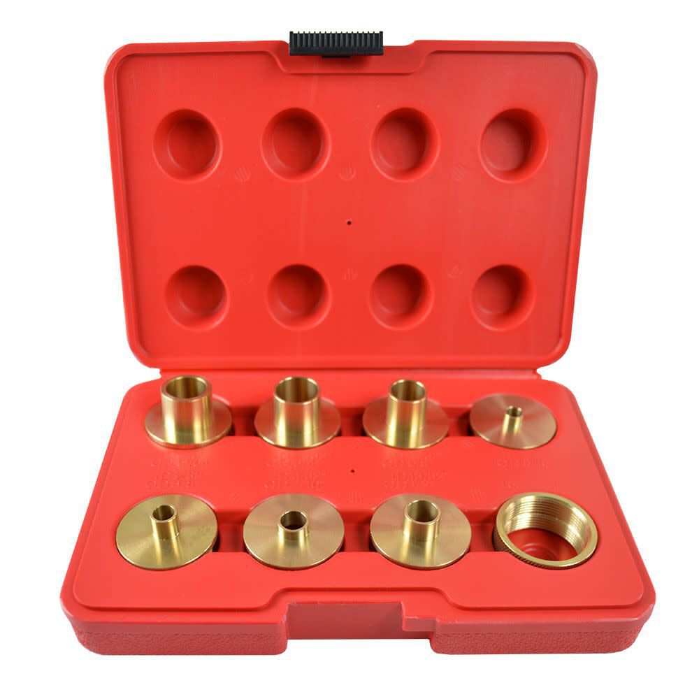 Big Horn Brass Router Template Guide Bushing 9pc Set 19604 - Acme Tools
