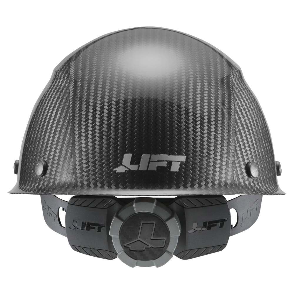 Lift Safety Hard Hat DAX Gloss Black Carbon Fiber Cap Style HDCC-17KG ...