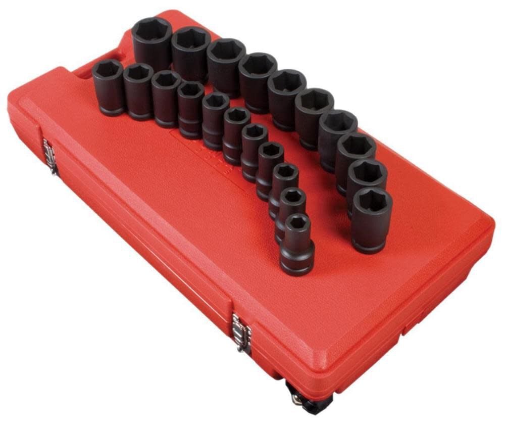 Sunex 1 In. Drive SAE Deep Impact Socket Set 21 pc. 5693 - Acme Tools