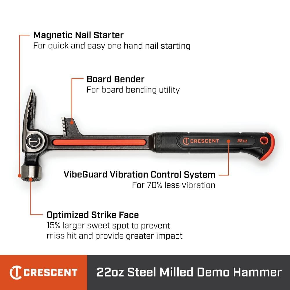 Crescent 22oz Steel Demo Hammer CHSDEM22 - Acme Tools