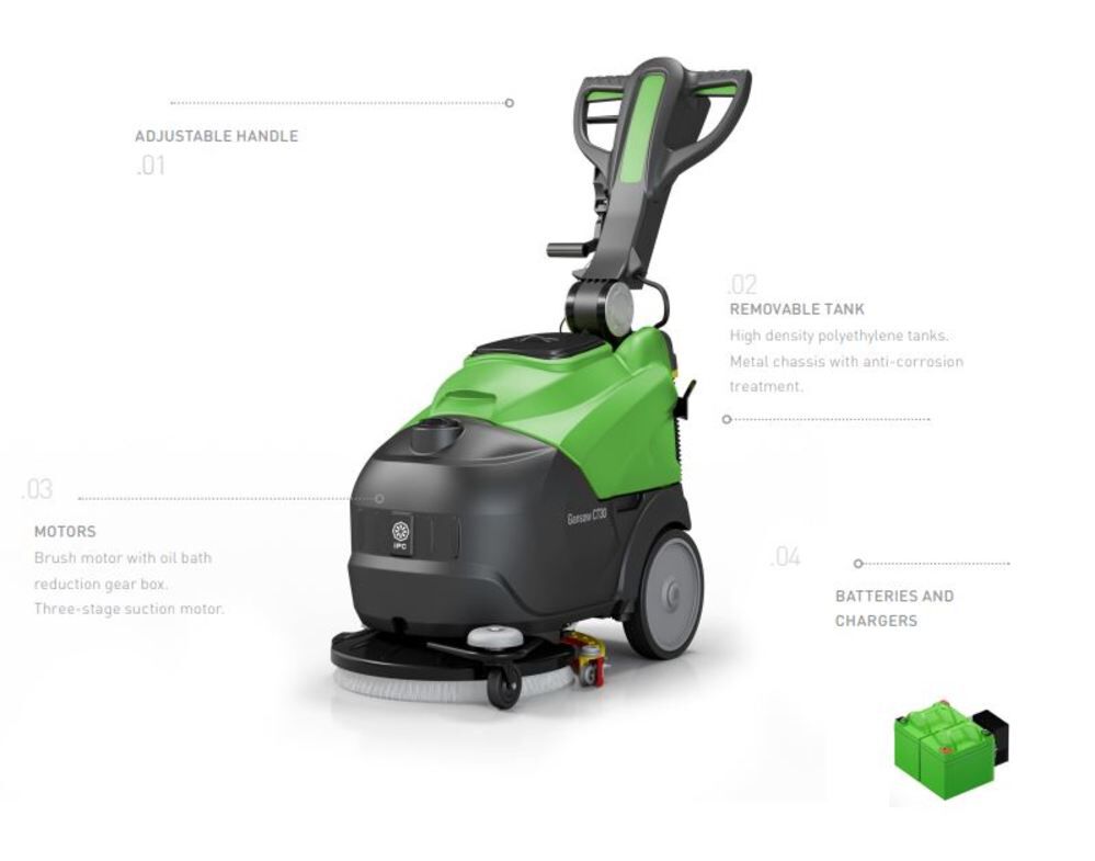 IPC Eagle CT30 Floor Scrubber 18" Battery Operated Kit CT30B45 - Acme Tools