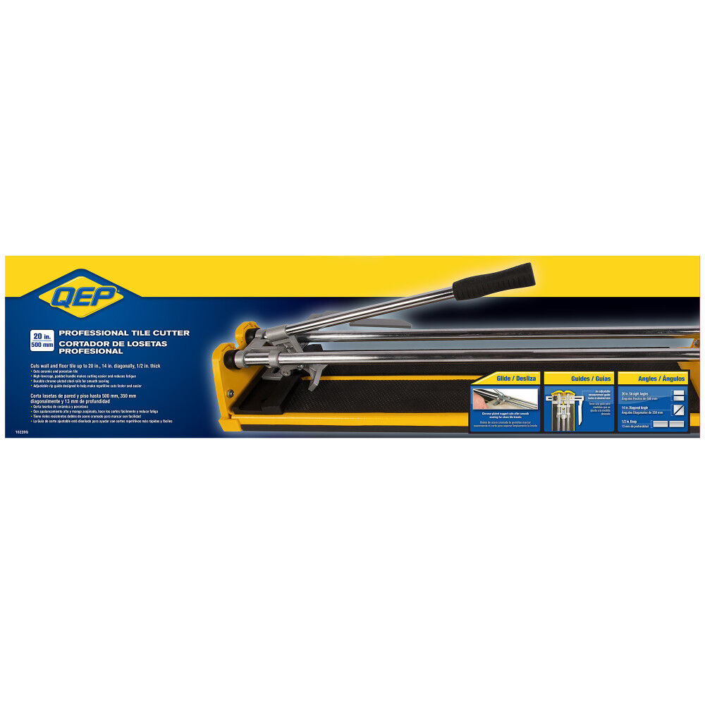 QEP 20 Inch Ceramic and Porcelain Tile Cutter with 1/2 Inch Cutting ...