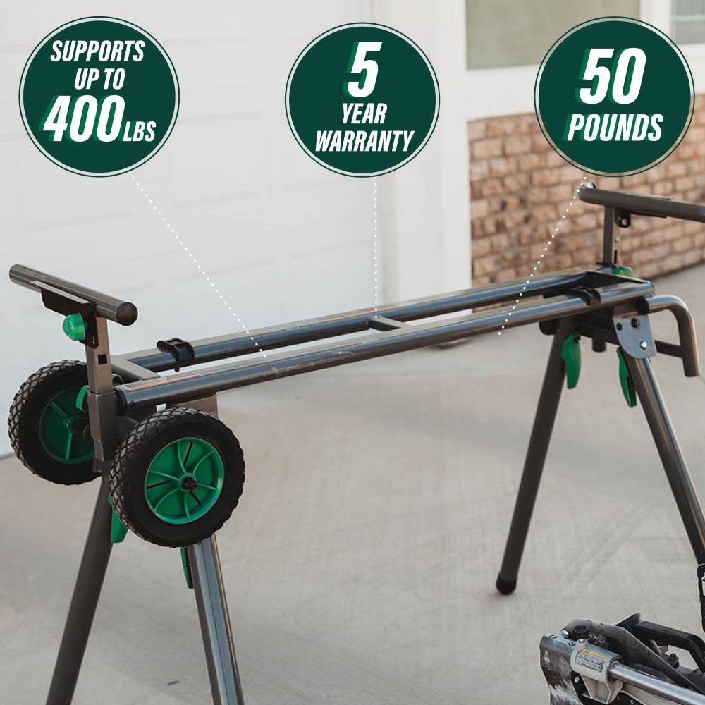 Metabo HPT Heavy-Duty Miter Saw Stand UU240FM - Acme Tools
