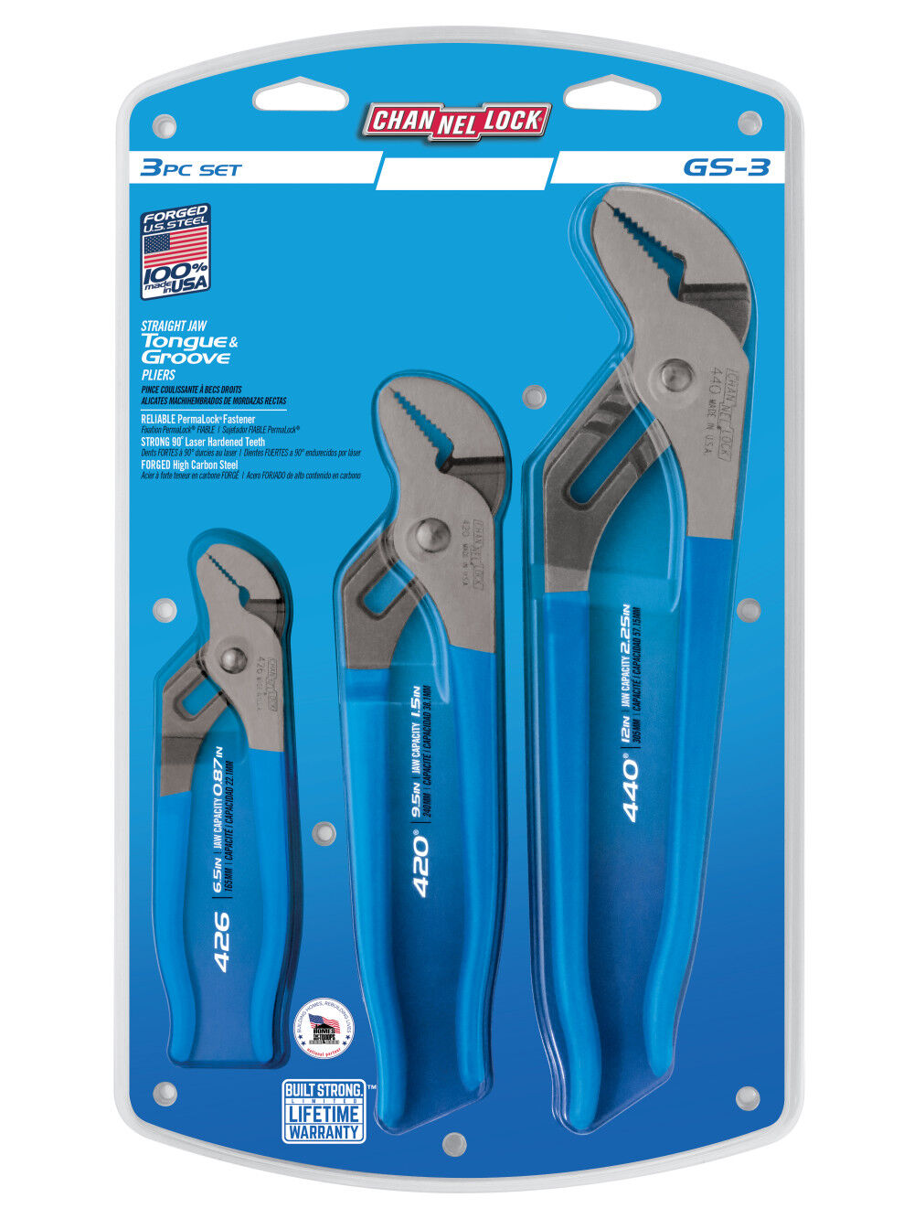 Channellock Tongue & Groove Plier Set 3pc GS-3 - Acme Tools