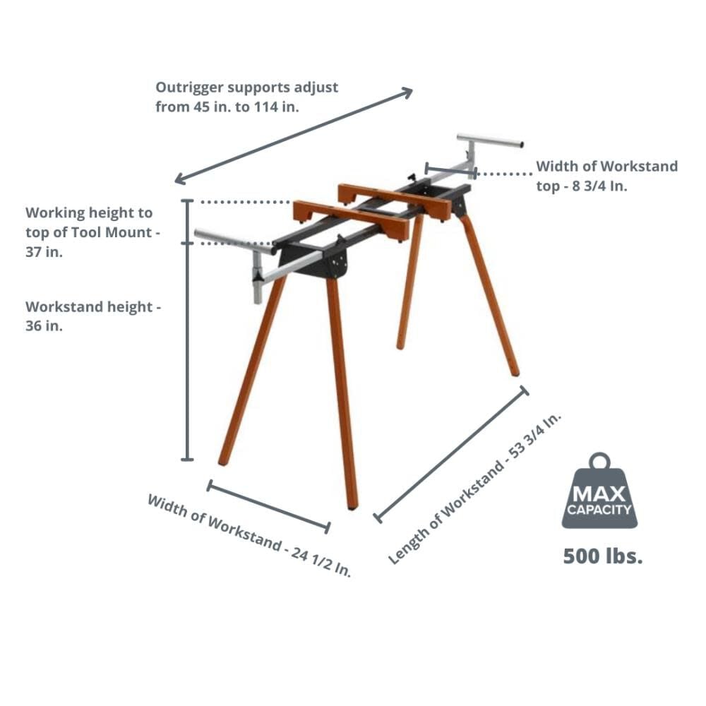 Bora Portamate Miter Saw Stand with Pedestal Roller PM-4000B - Acme Tools