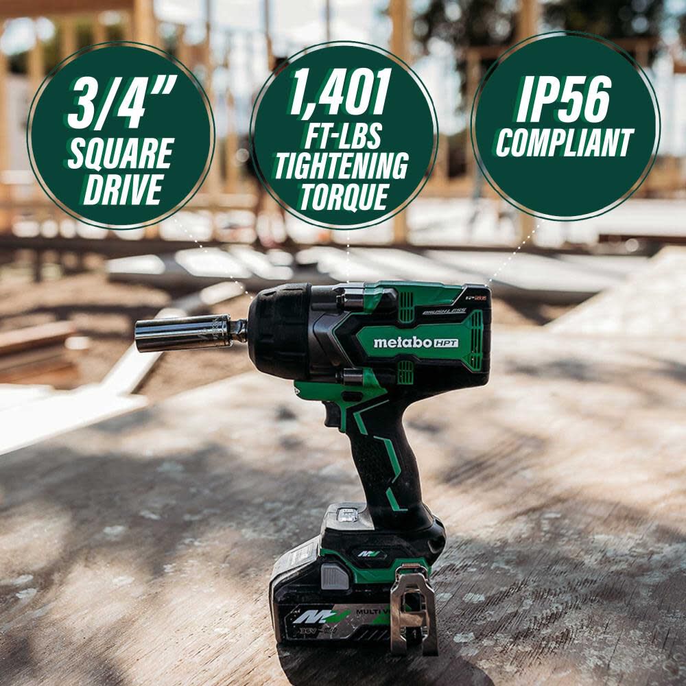 Metabo HPT 36V MultiVolt 3/4 in High Torque Impact Wrench (Bare Tool ...