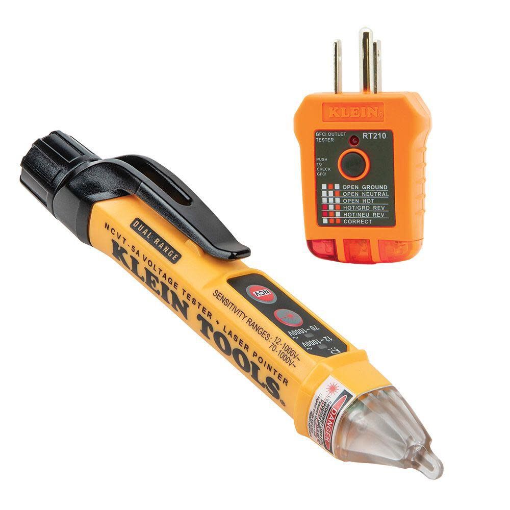 Klein Tools Electrical Tester Kit NCVT5A/RT210 NCVT5KIT - Acme Tools