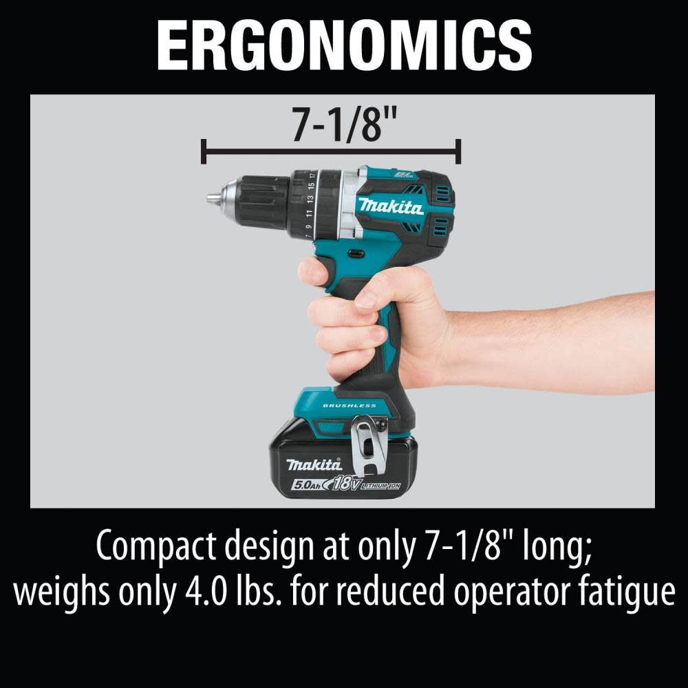 Makita 18V LXT Lithium-Ion Brushless Cordless 2-Pc. Combo Kit (5.0Ah) XT269T - Acme Tools