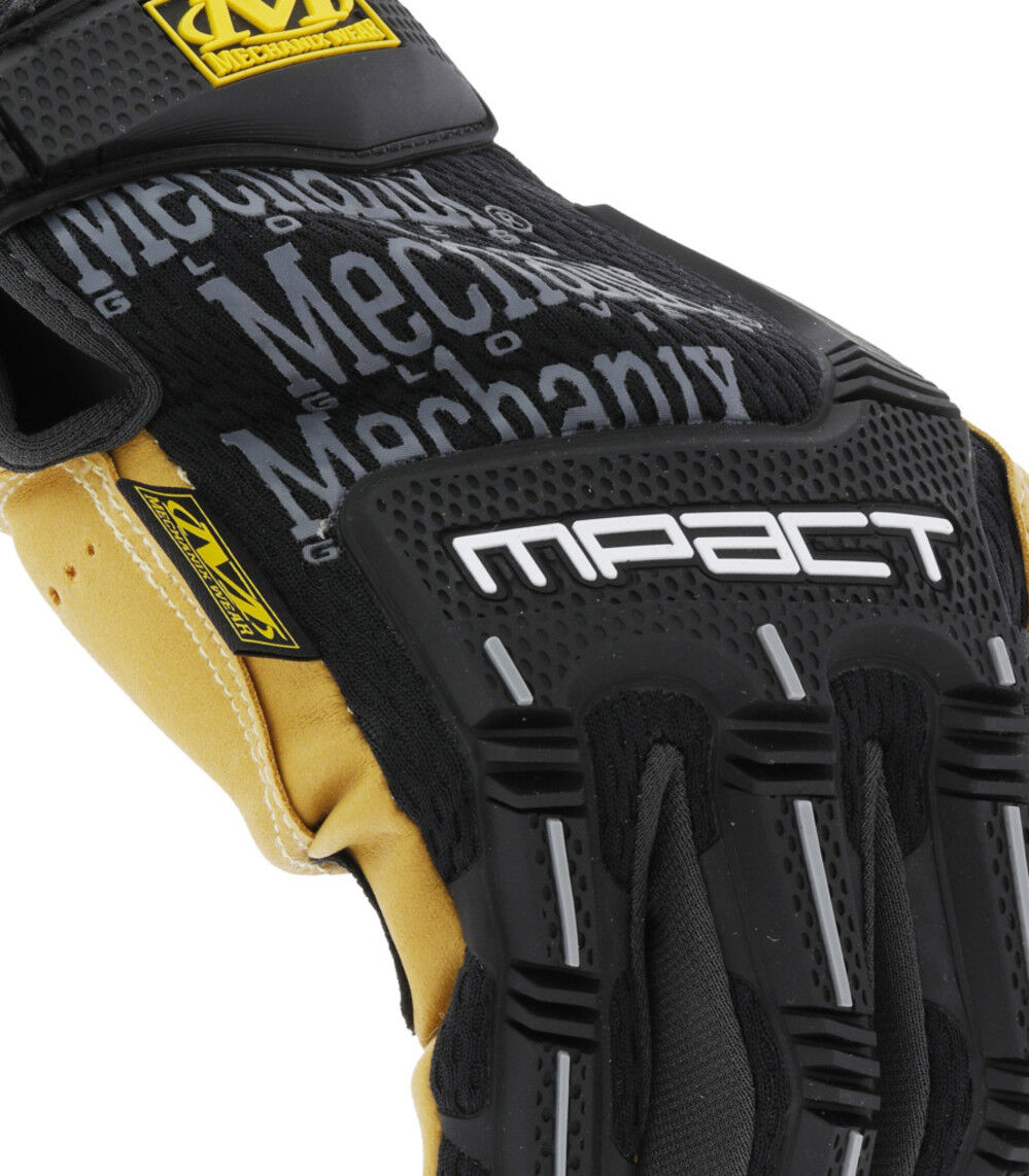 Mechanix Wear M-Pact X-Large Black Heavy Duty Leather Gloves MP4X-75 ...