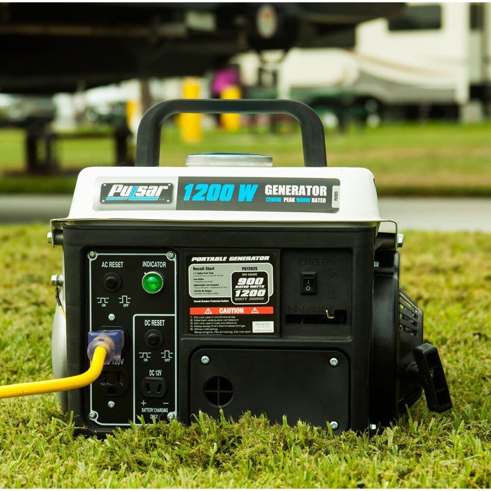 Pulsar Products Generator 120V 1200W 72cc 2 Stroke Gas/Oil Portable ...
