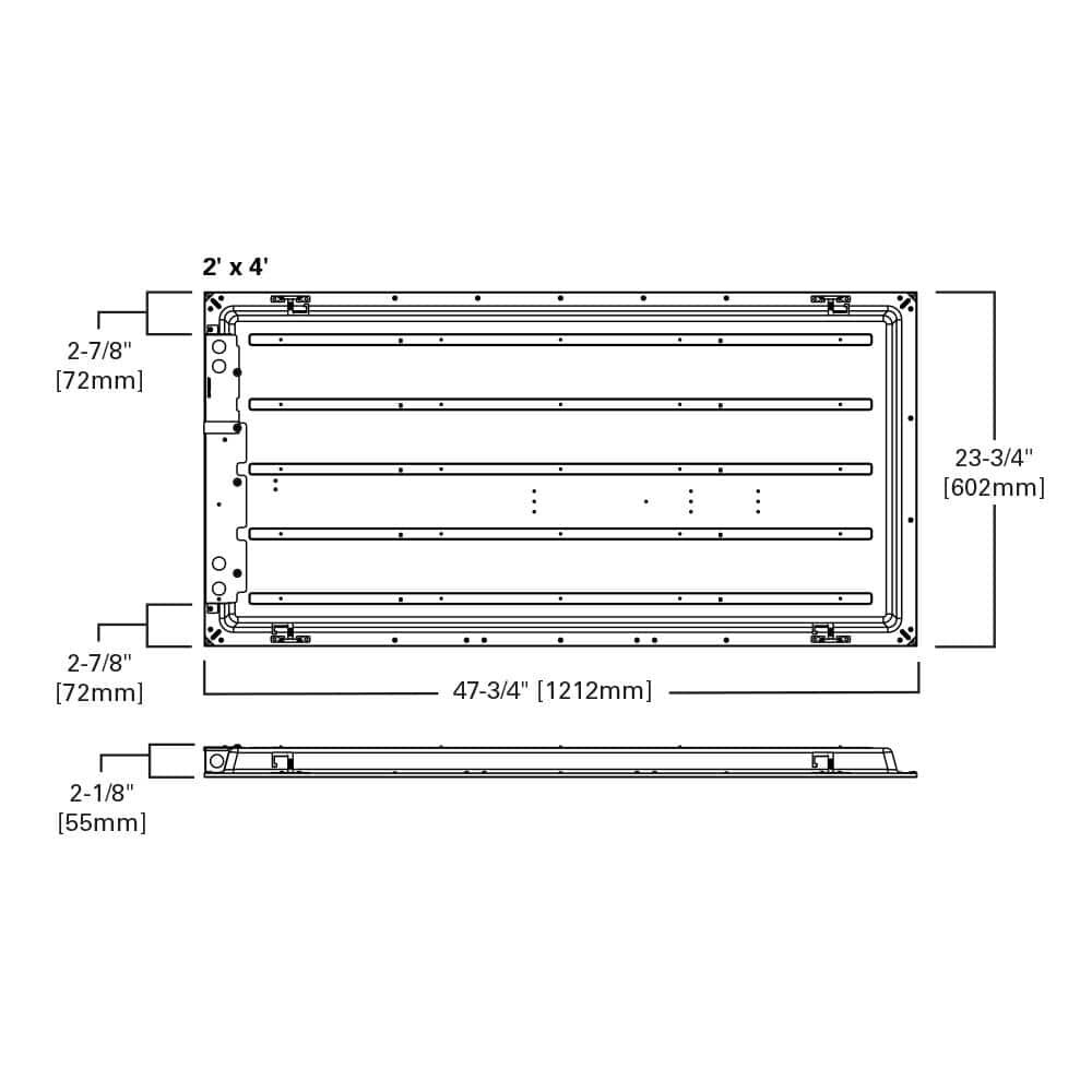Metalux GPT Series Prismatic LED Panel 39W 2 x 4' 5000 Lumen 3009796 ...