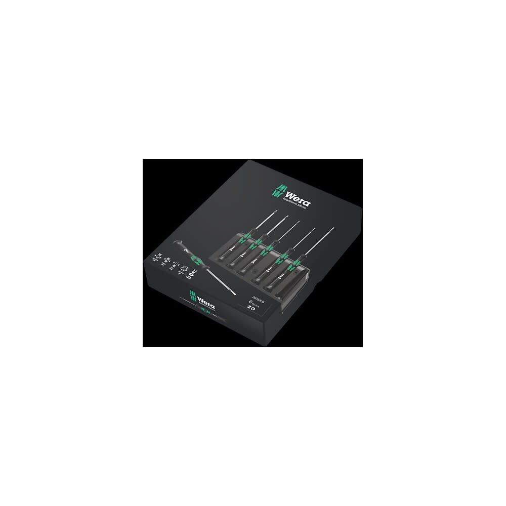 Wera Tools 6pc 2035/6 B Micro Screwdriver Set with Rack 05118152001 ...
