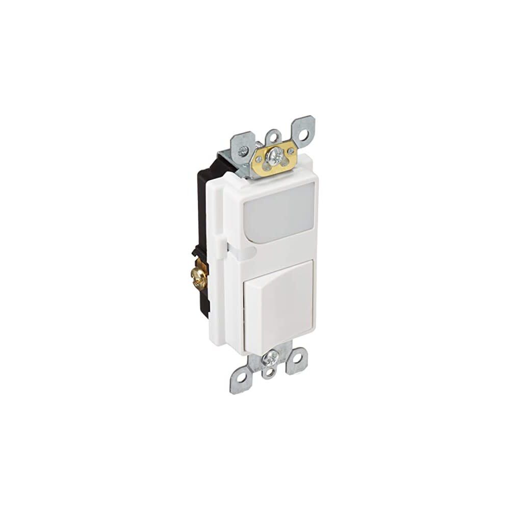 Leviton Combination Decora Switch with LED Light 15A 120VAC White ...