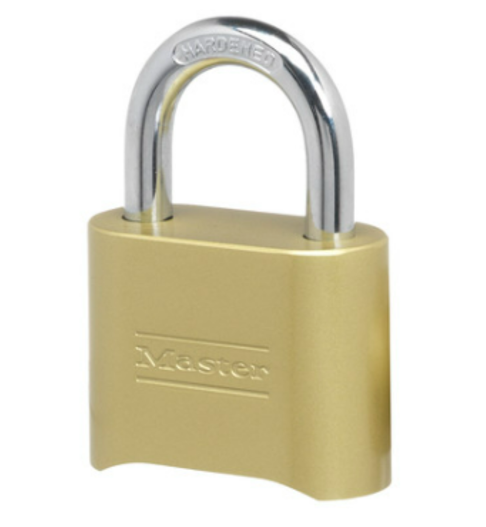 Master Lock 2" Padlock Wide Resettable Combination Brass 175 from Master Lock - Acme Tools