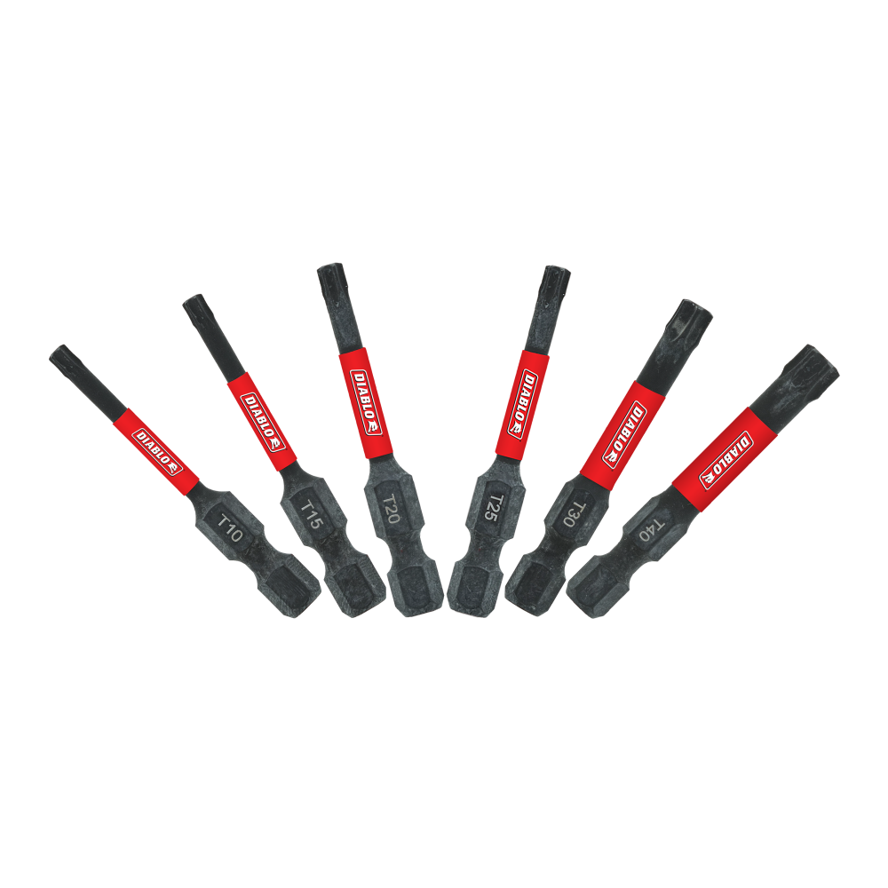 Diablo Tools 2" Torx Drive Bit Assorted Pack 6pc DTV2-S6 from DIABLO ...