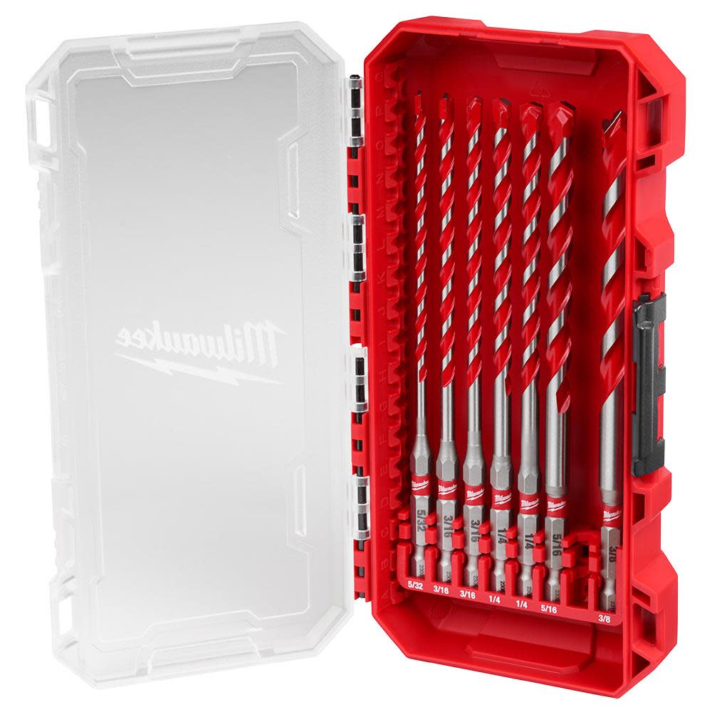 Milwaukee 7 pc SHOCKWAVE Carbide Hammer Drill Bit Kit 48-20-9052 - Acme ...