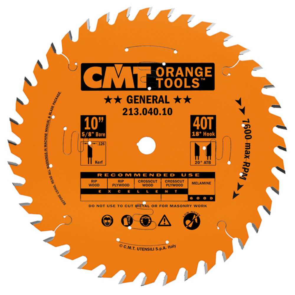CMT 10 In x 40 x 5/8 In Industrial General Purpose Blades 213.040.10 ...