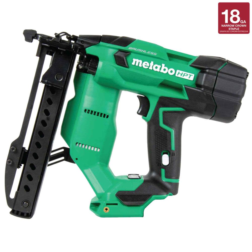 Metabo HPT 18V MultiVolt Brushless 18-Gauge 1/4" Narrow Crown Stapler ...