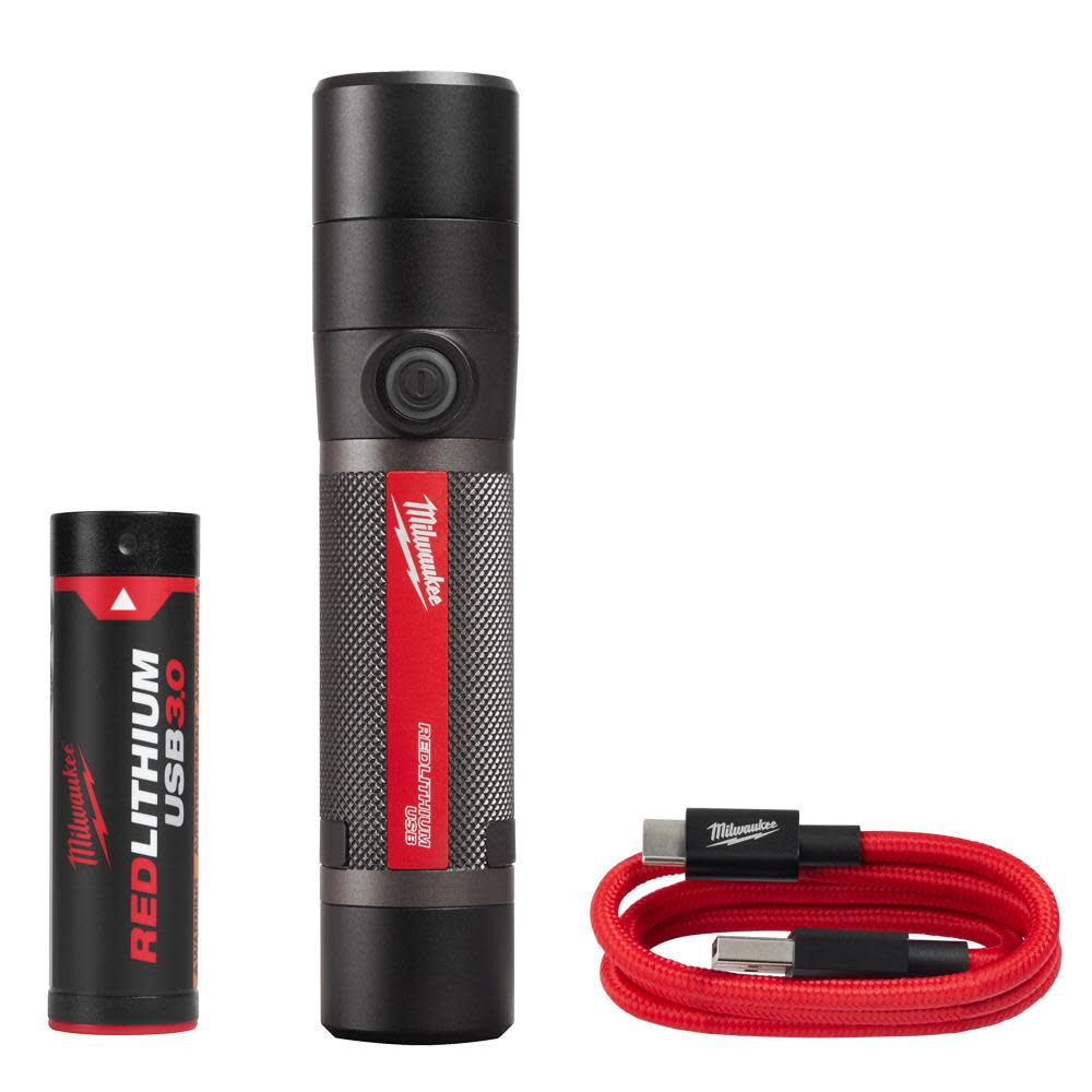 Milwaukee USB Rechargeable 800 Lumens Compact Flashlight Kit 2160-21 ...