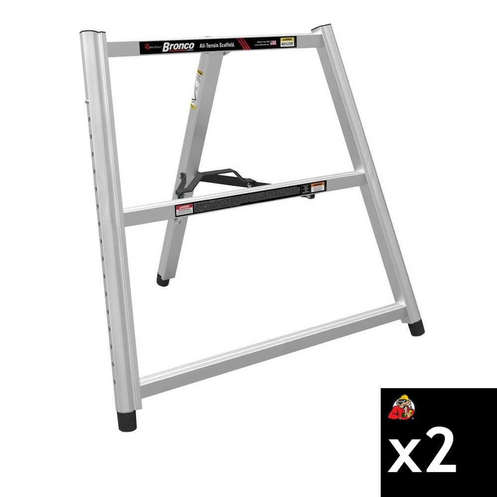 Reechcraft Bronco All-Terrain Scaffold with Adjustment Legs Bundle, 2 ...