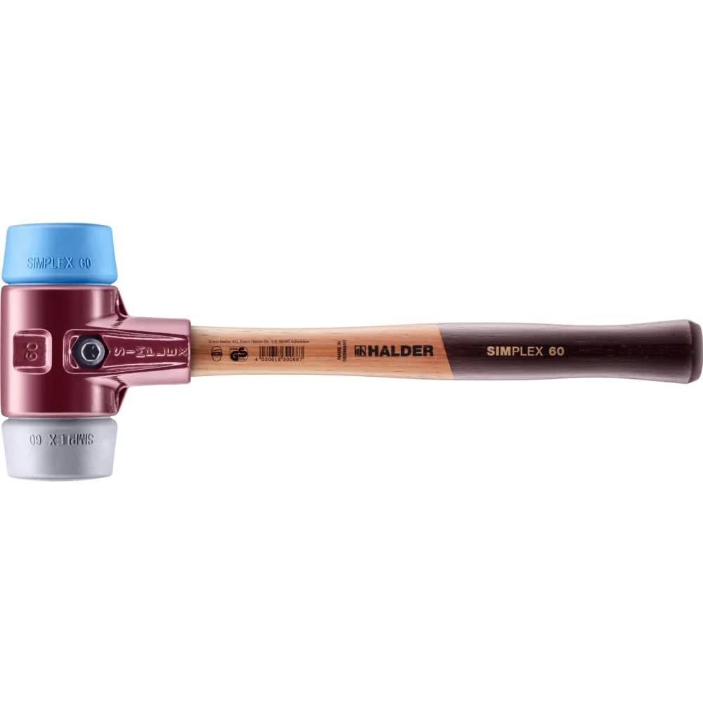 Halder Inc TPE-Soft/TPE-Mid Head Simplex Soft-Face Mallet with Wooden ...