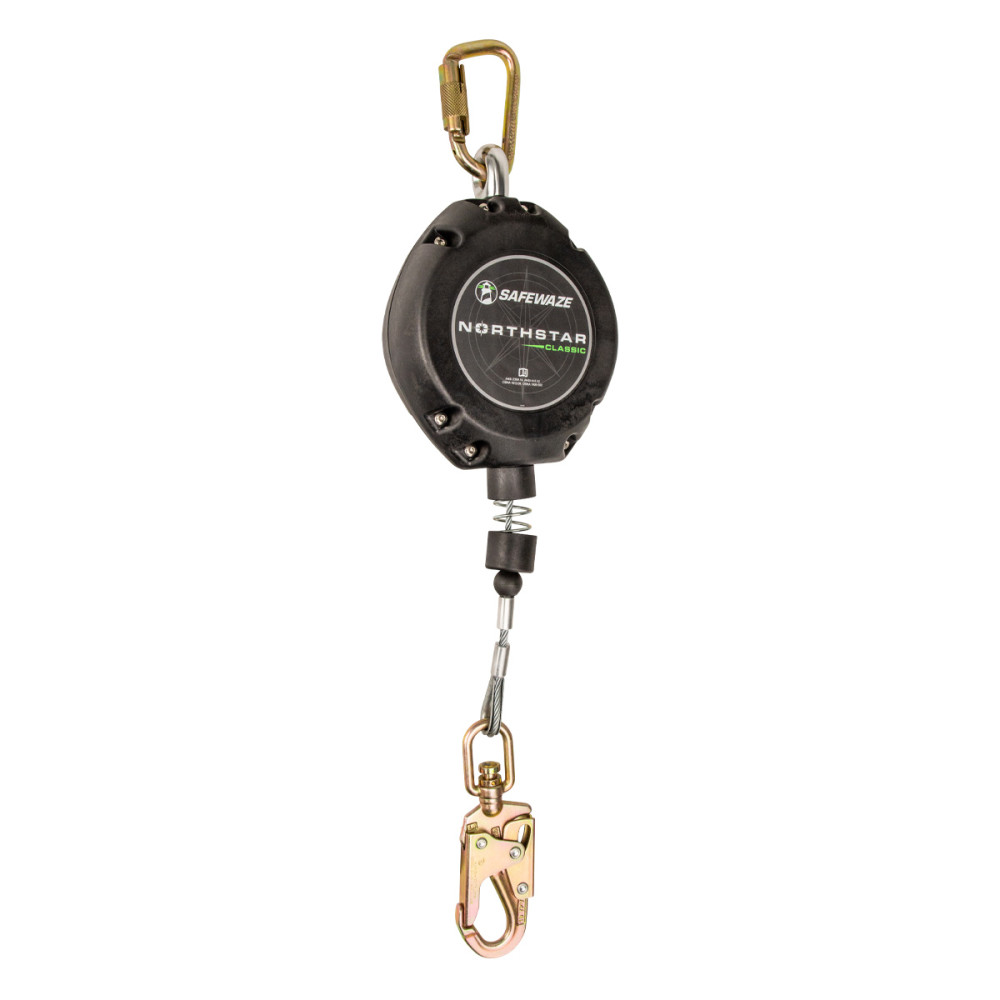 Safewaze Northstar Classic 30' Cable Self Retracting Lifeline FS-FSP1230-G - Acme Tools