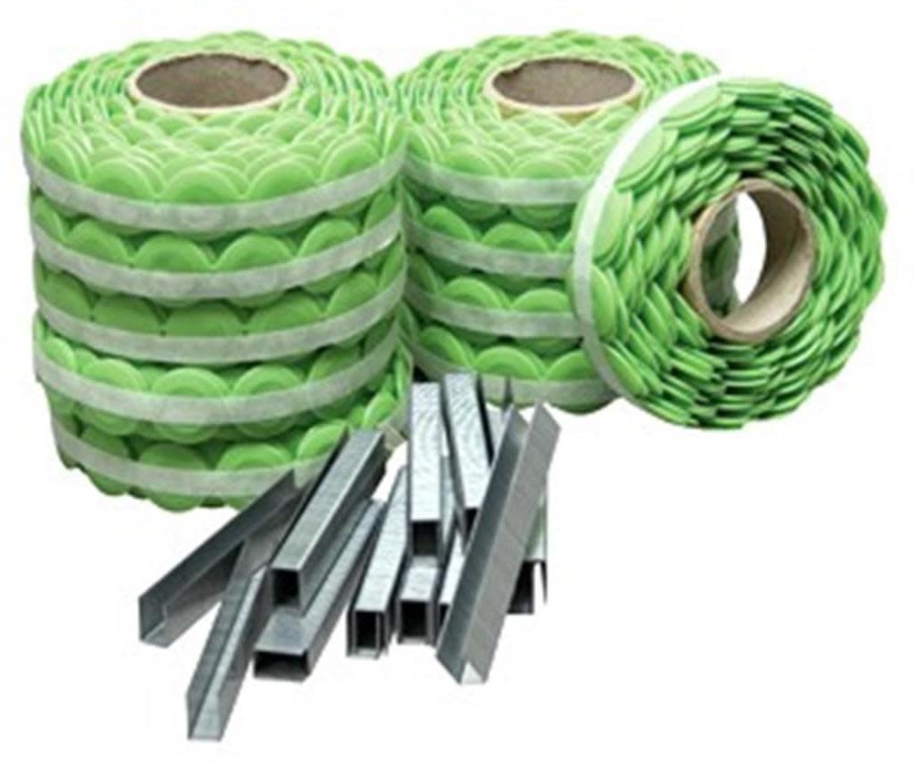Stinger (2M) 5/8 In. Staple Pack with 1 In. Plastic Caps 2000 Caps and ...