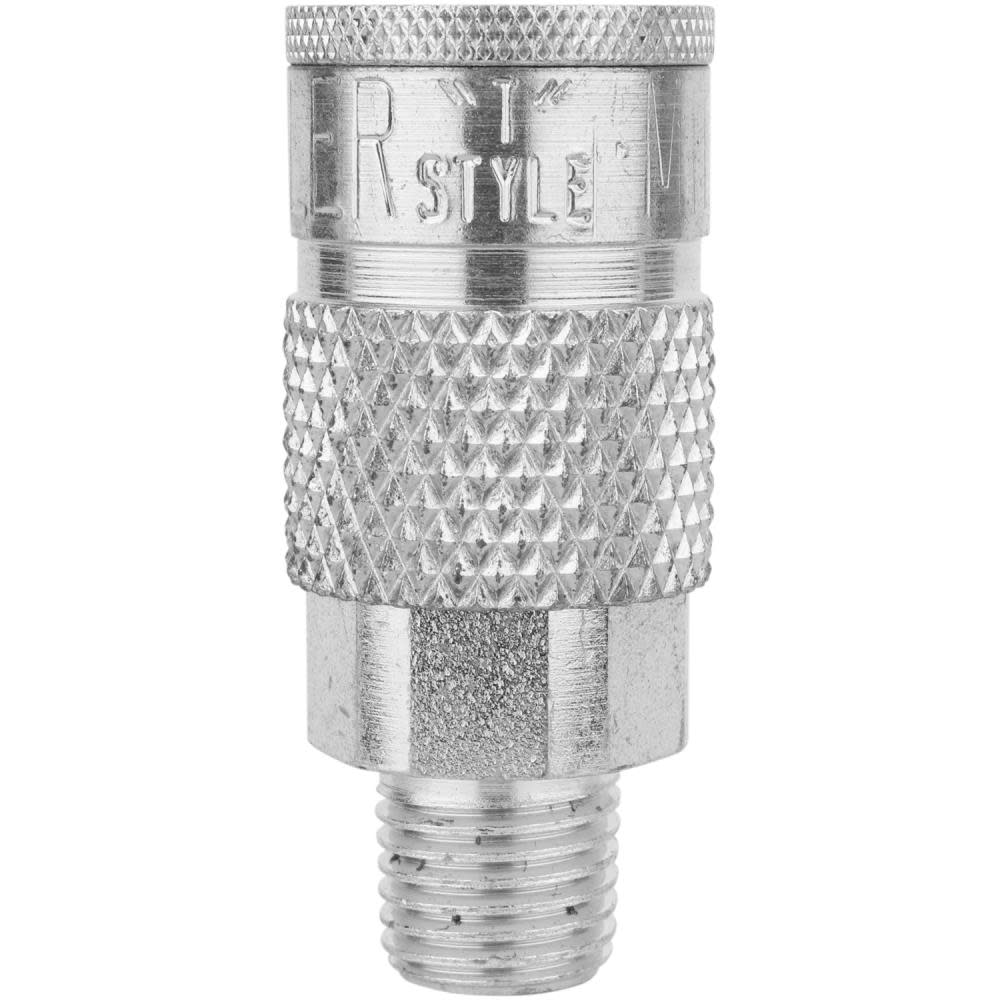 Milton 1/4in MNPT Tru-flate/Parker T Style Quick Connect Steel Coupler ...