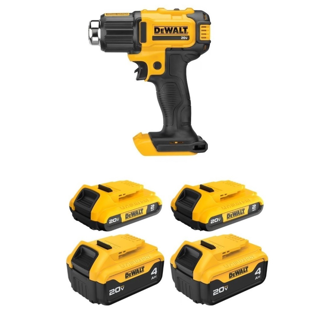 DEWALT 20V MAX 6.7 Cfm Cordless Heat Gun & Battery Pack Bundle ...