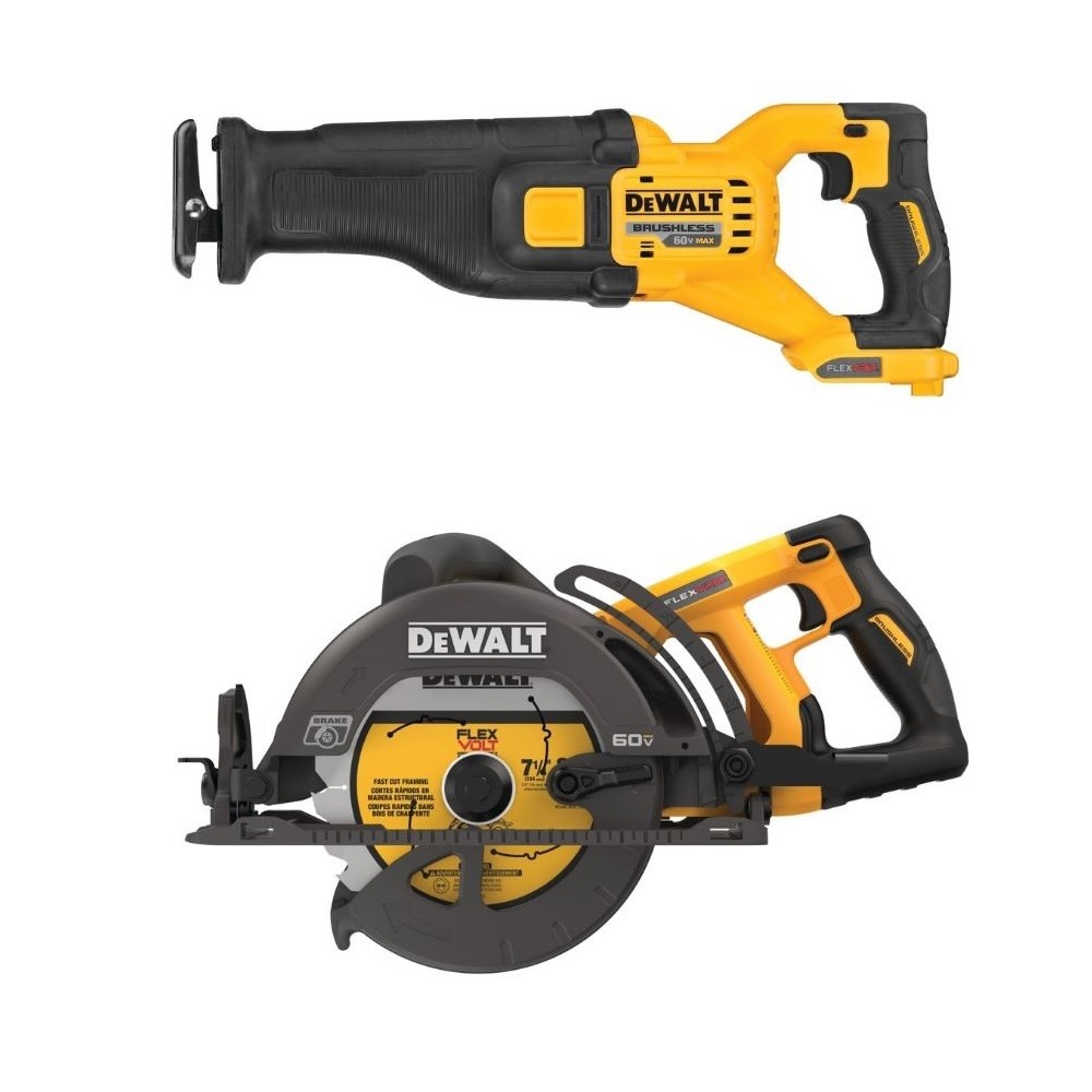 DEWALT 60V MAX 7-1/4 Inch Cordless Saw & Reciprocating Saw Bundle DEW000011279 - Acme Tools