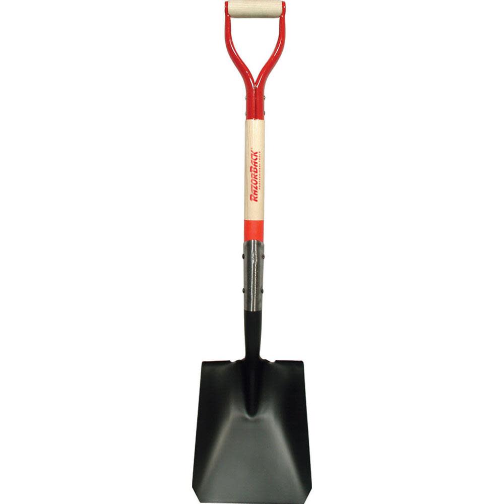 True Temper Square Point Shovel with Forward-Turn Step and Dual Rivet ...