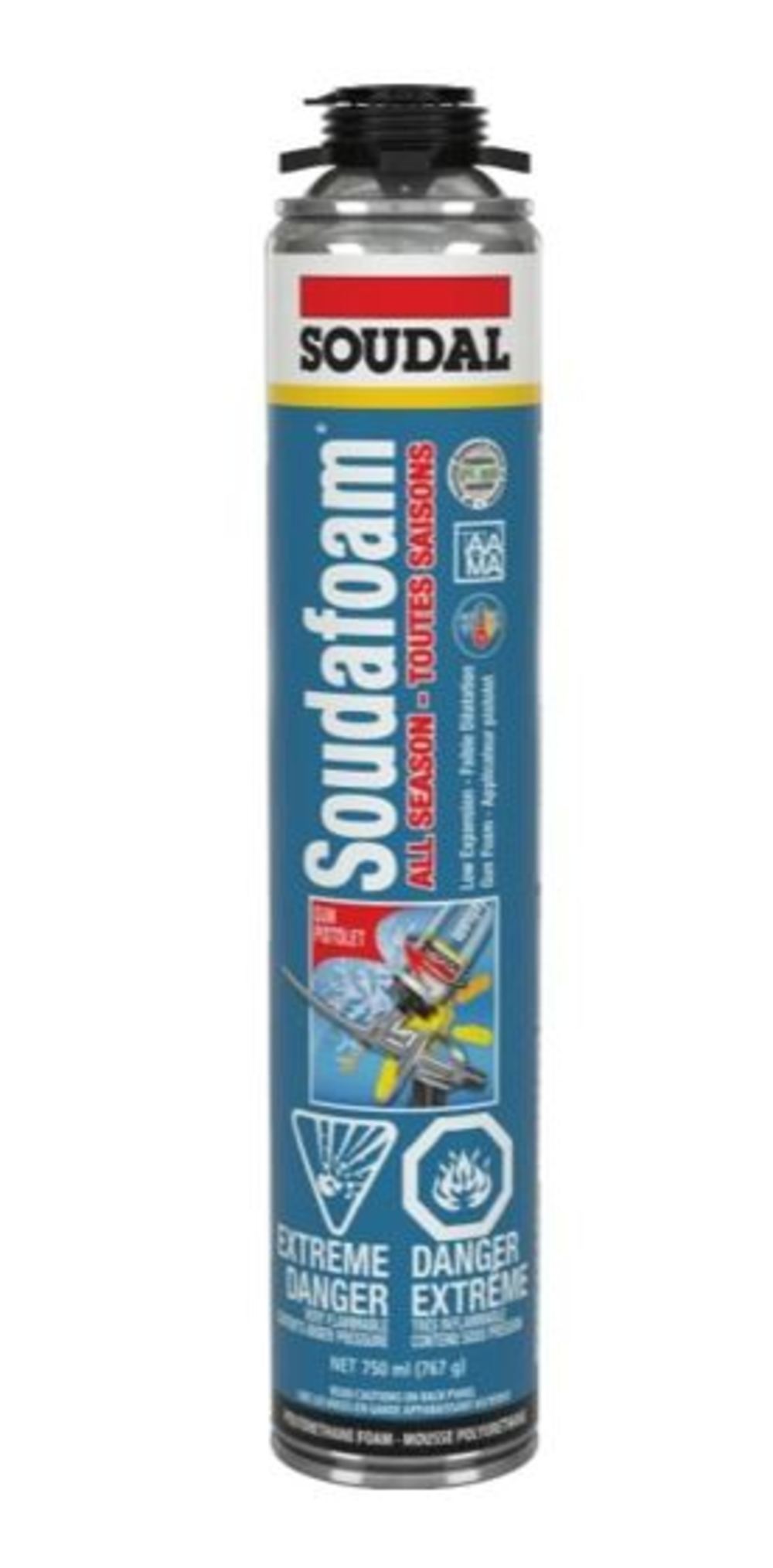 Soudal 24 Oz Aerosol Can Gun Soudafoam Door & Window PU Foam 116889 - Acme Tools