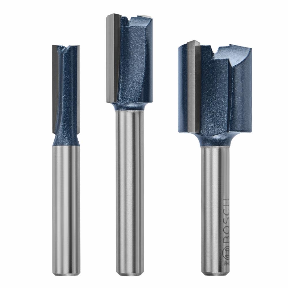 Bosch Carbide Tipped Plywood Mortising Router Bit Set 3pc RBS023XW ...