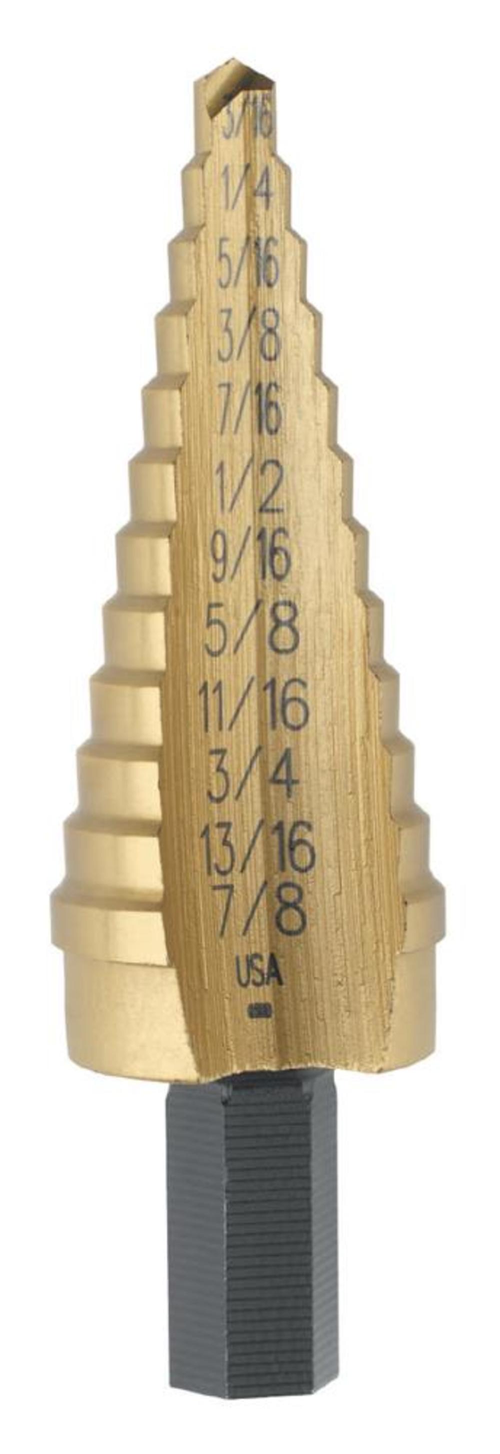 Irwin Step DRL #4T 3/16 to 7/8in TiN 12 SZ 15104 - Acme Tools