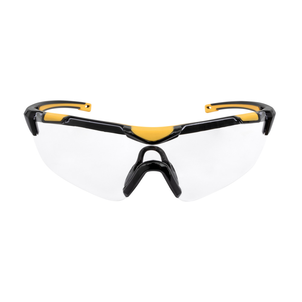 DEWALT Chisel Protective Eyewear, Black and Yellow Frames, Clear Lens ...