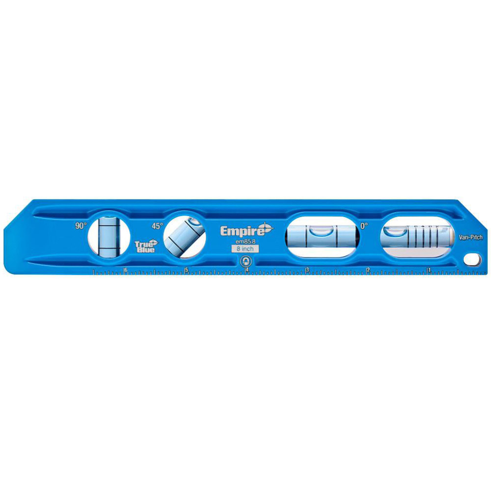 Empire Level 8 Inch TRUE BLUE Die Cast Torpedo Level EM858 - Acme Tools