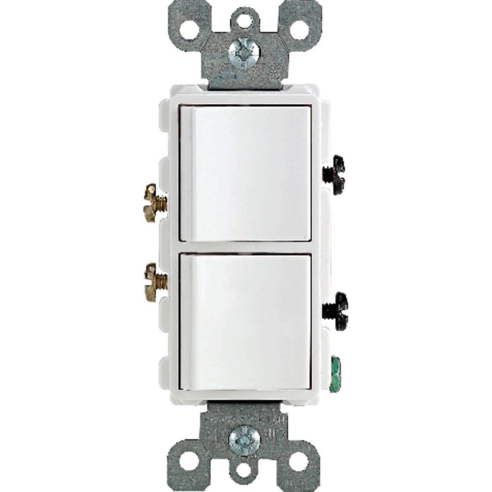 Leviton Decora Rocker Switch White 1 Pole AC Quiet Combination 3172129 ...