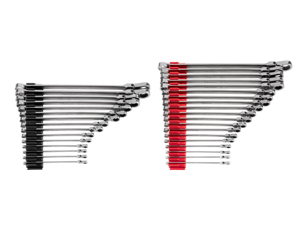 Tekton Fixed/Flex Ratcheting Box End Wrench Set, (1/4-1 Inch, 6-24 mm ...