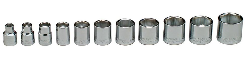 Wright Tool 3/8 In. Drive 11 pc. 6 pt Socket Set 312 - Acme Tools